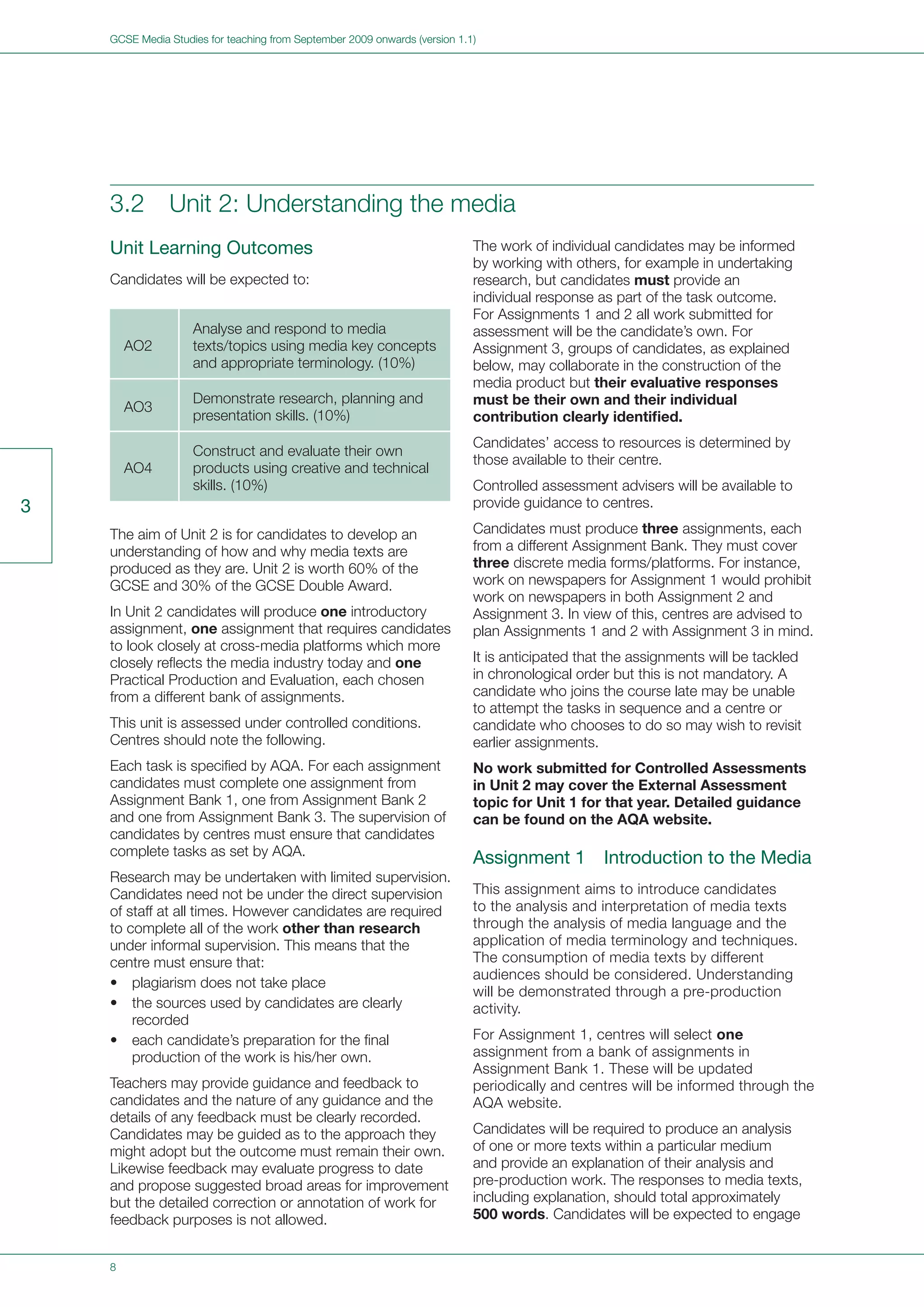 AQA Media Studies GCSE Spec | PDF