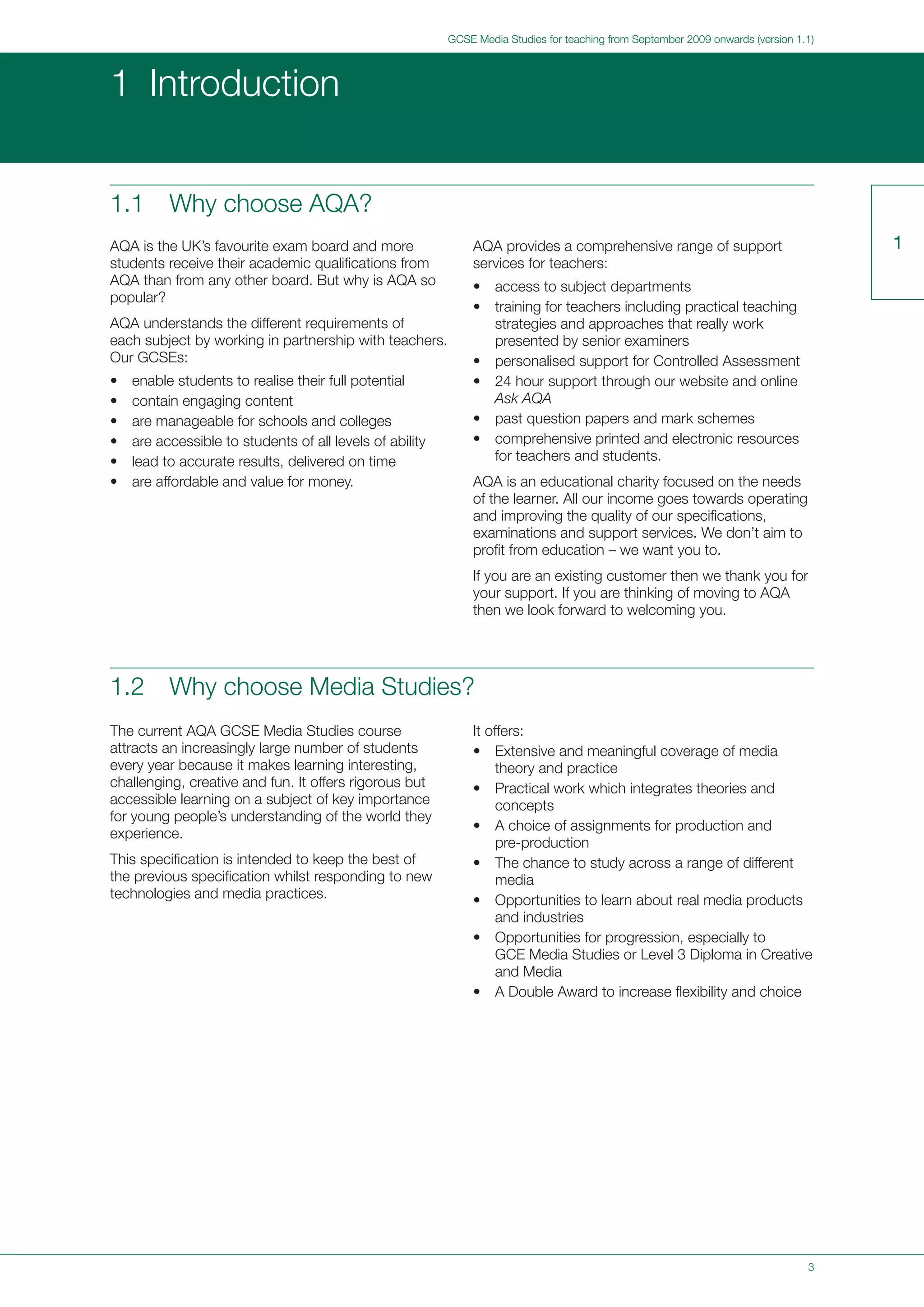 AQA Media Studies GCSE Spec | PDF