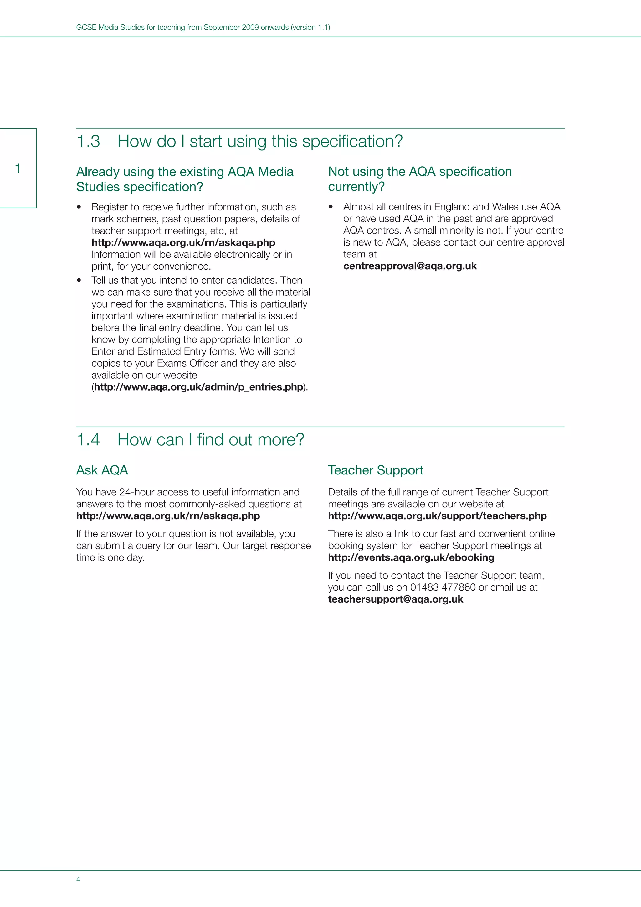 AQA Media Studies GCSE Spec | PDF
