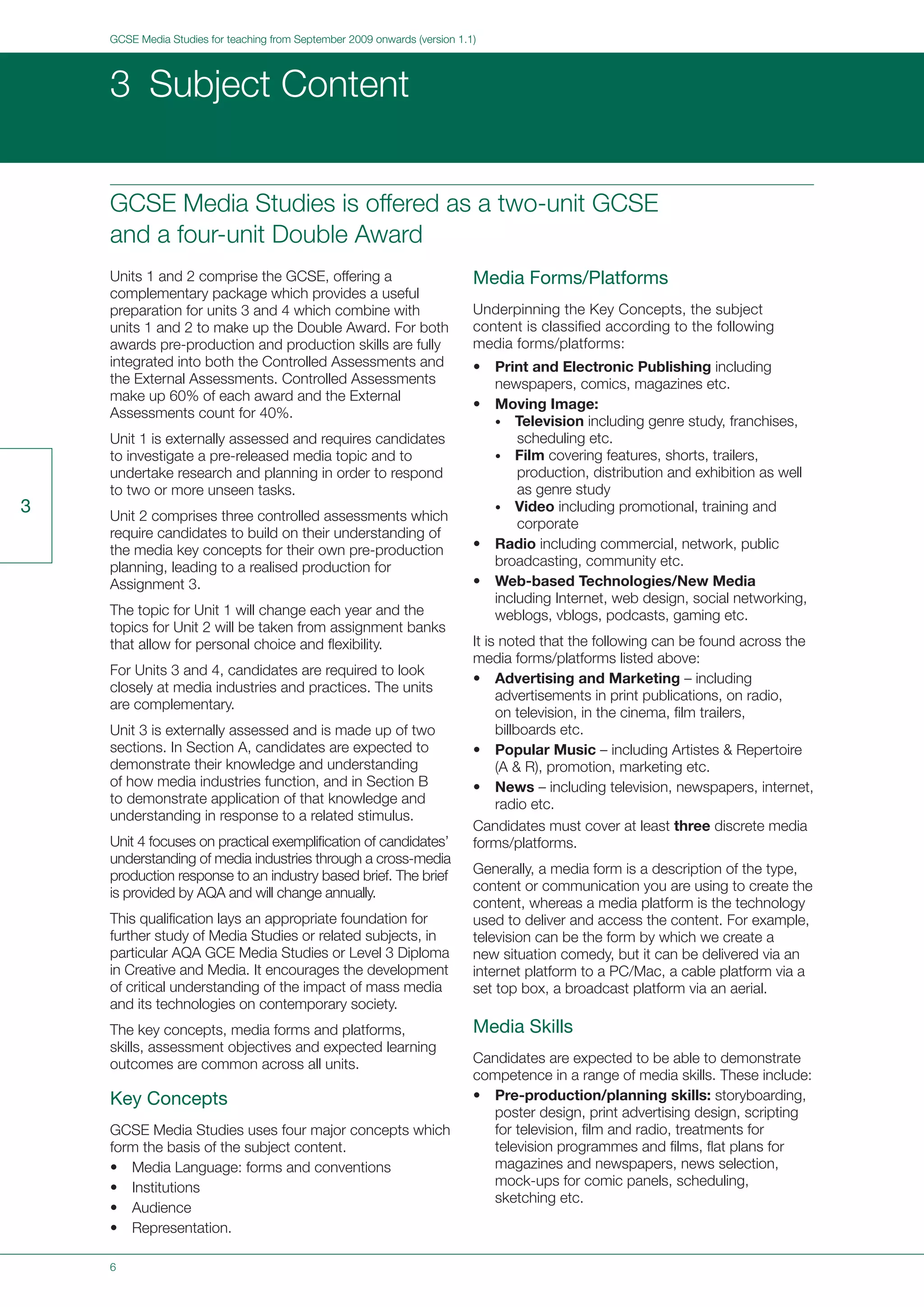 AQA Media Studies GCSE Spec | PDF