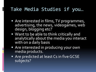 Media Studies Presentation | PPTX