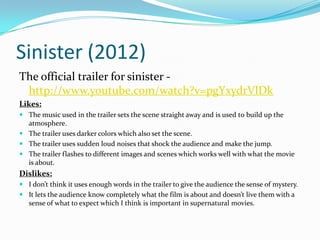 Media – supernatural movie trailers | PPTX