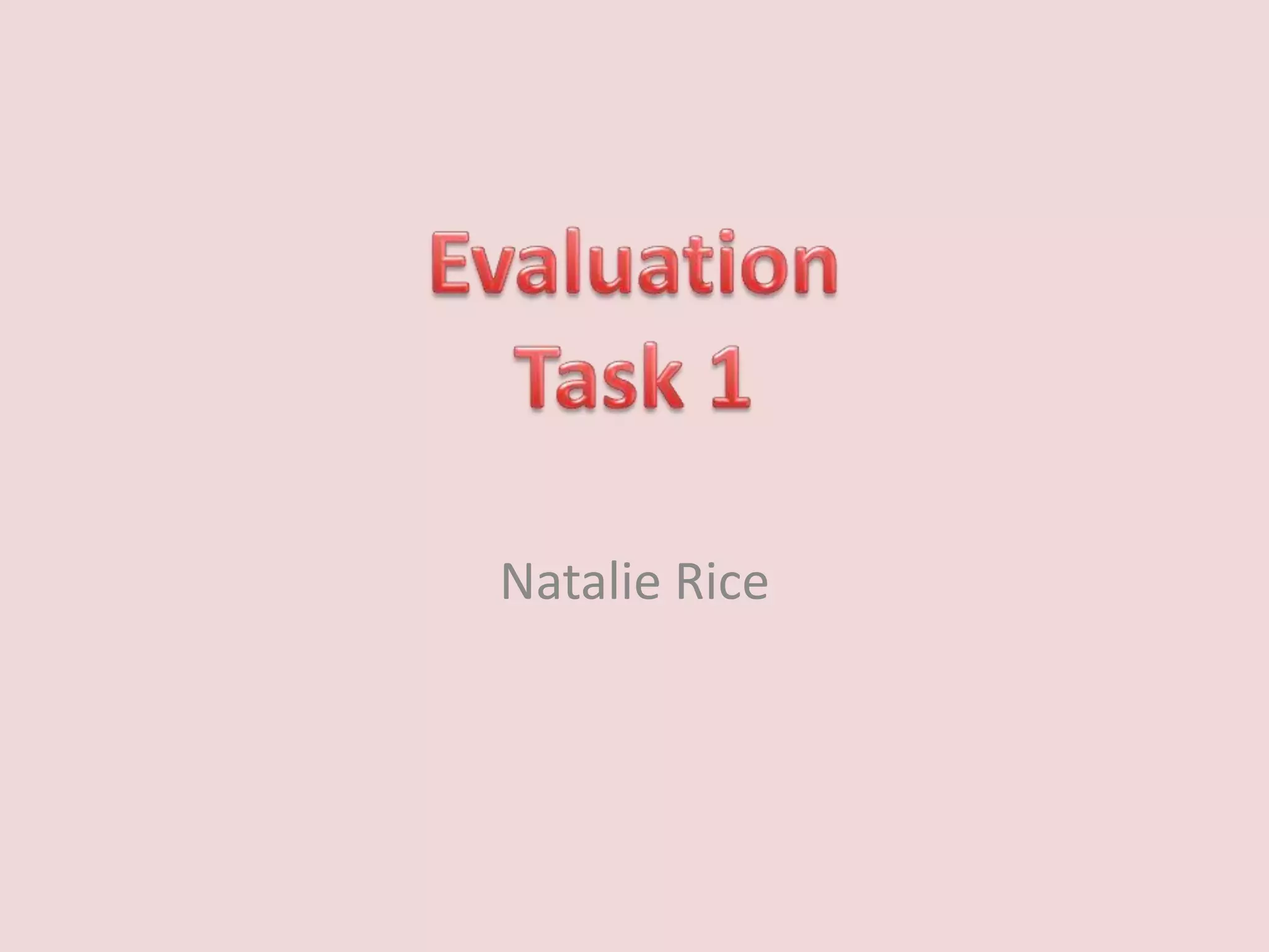 Task 1 Evaluation | PPT