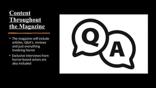 Media Task 3 powerpoint on horror film magazine | PPT
