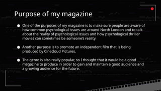 My media presentation for mindscape film magazine | PPT