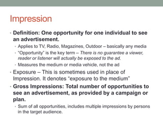 Media terminology & basic calculations 1.16.13