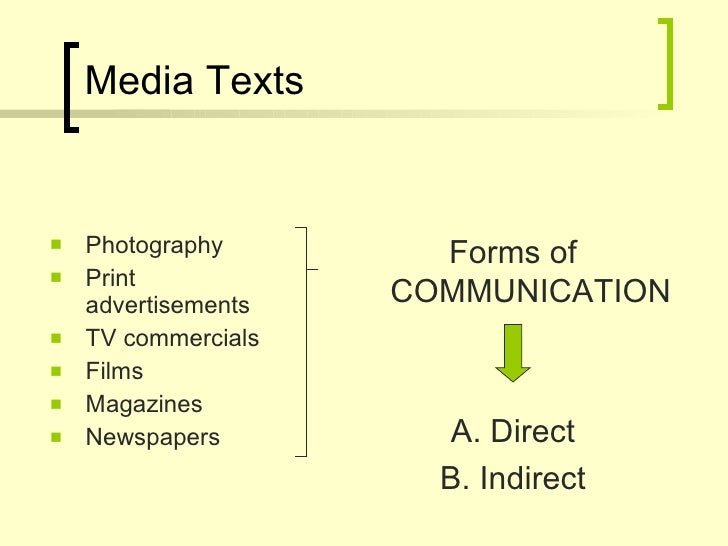 Media texts in the classroom