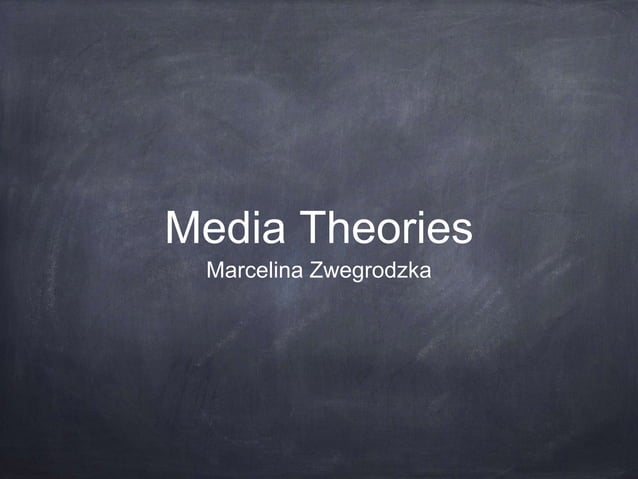 Media Theories PowerPoint | PPT