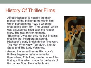 Media Timeline: History of horror and thriller | PPTX