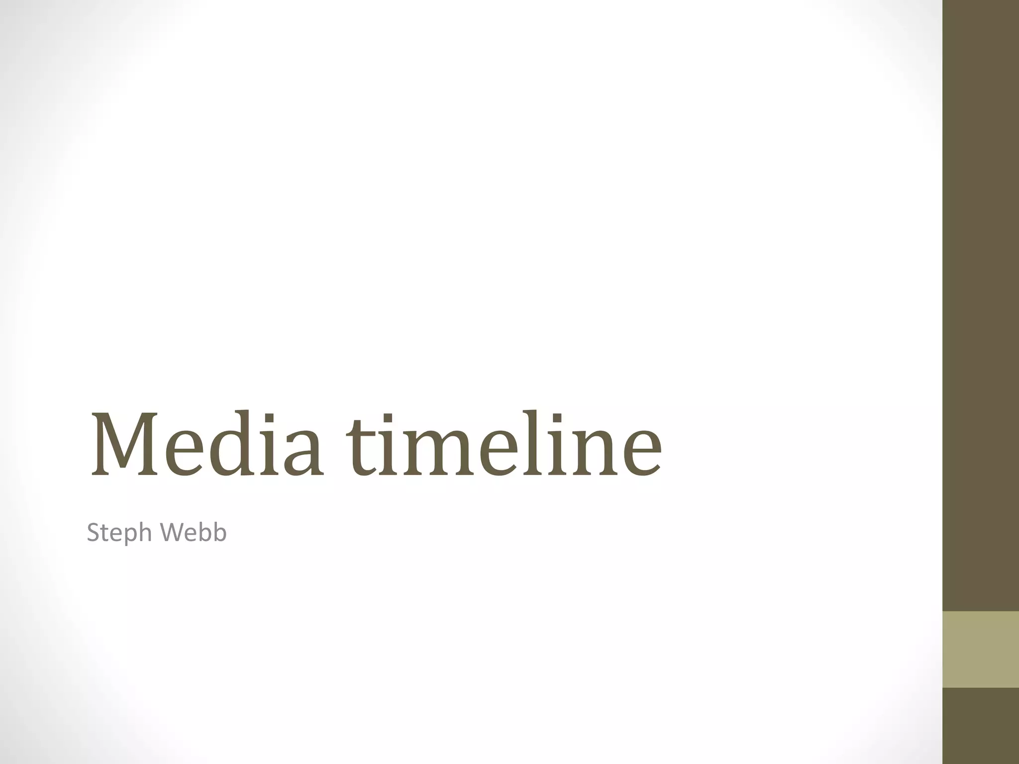 Media timeline main task | PPTX | Movies | Entertainment