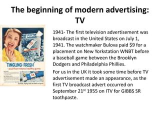 Media timeline for advertising | PPT