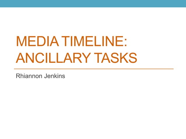 Media Timeline for Ancillary Tasks (Film magazine and poster) | PPT