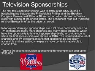 Media timeline sponsorship | PPT