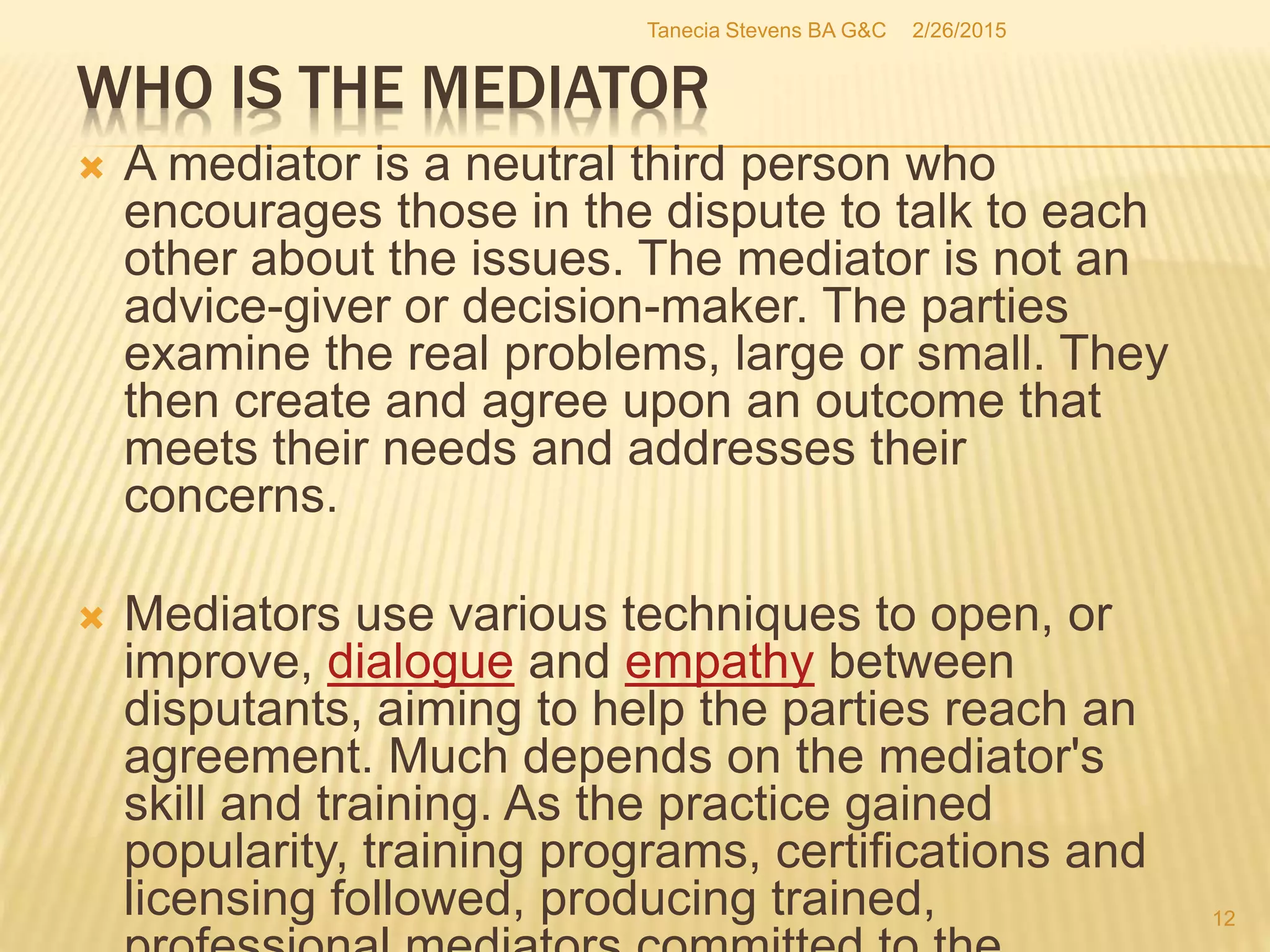 Mediation | PPTX
