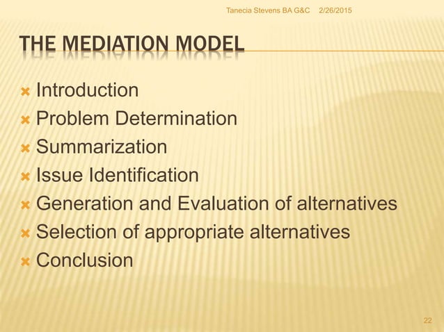 Mediation | PPTX | Law