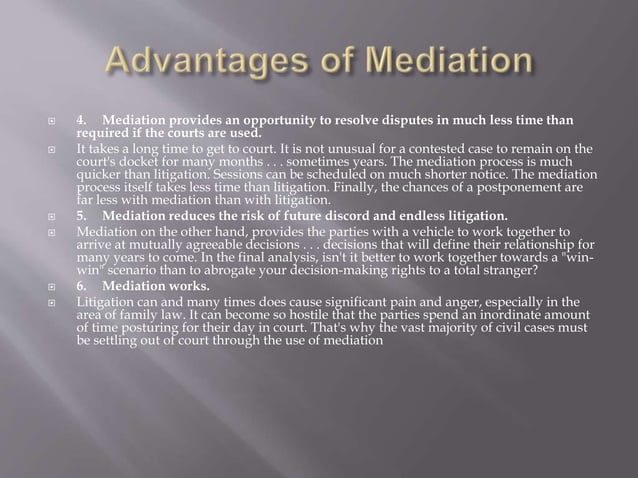 Mediation | PPTX | Divorce | Family and Relationships