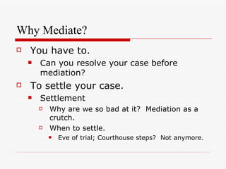 Mediation Powerpoint | PPT
