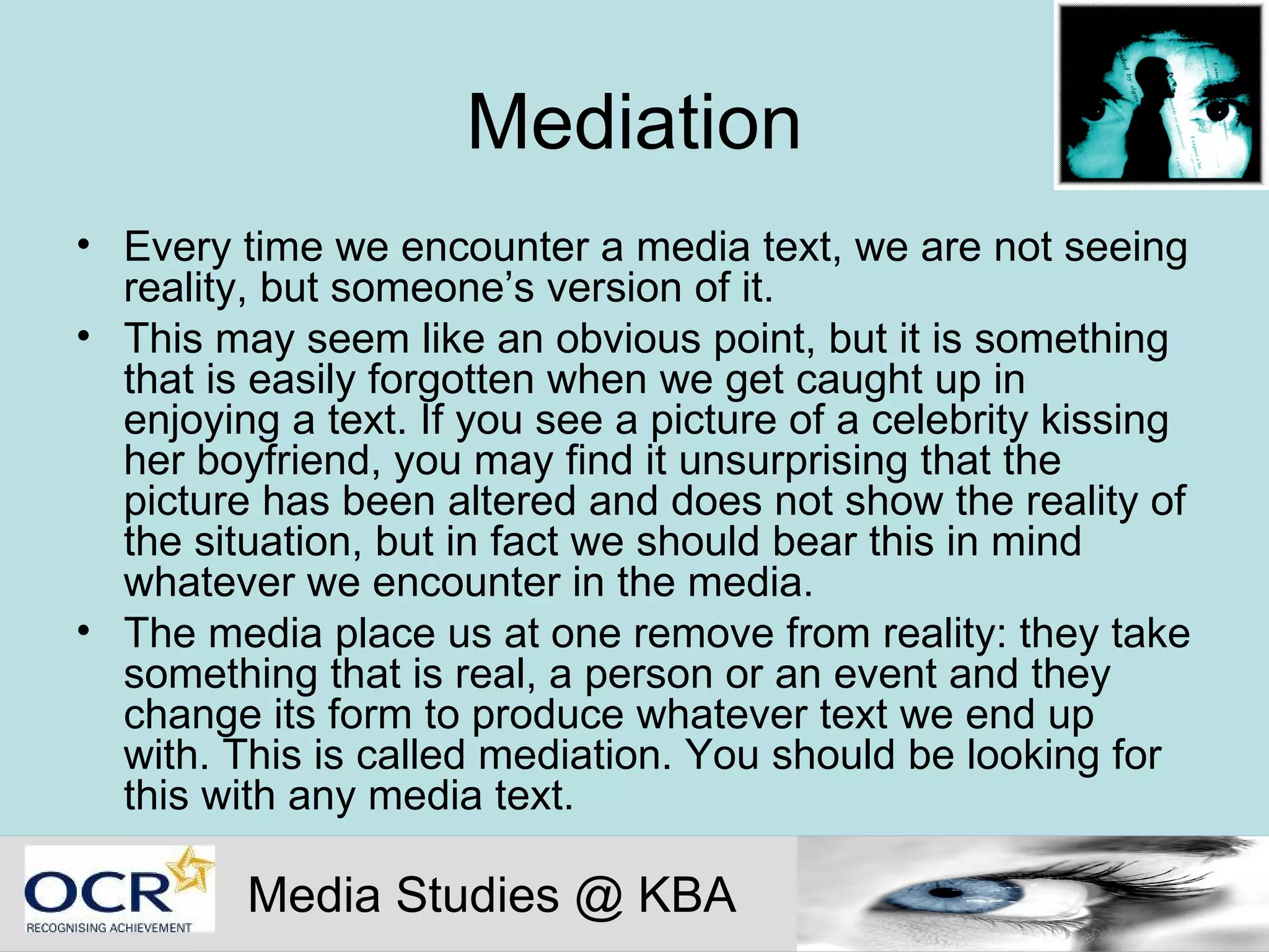 Mediation and representation | PPT