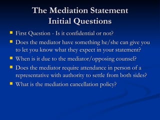 Mediation And Settlement | PPT