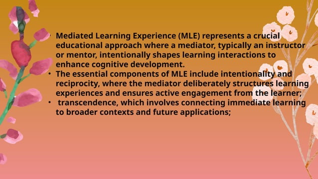 Feuerstein's Theory of mediation: MLE : | PPTX