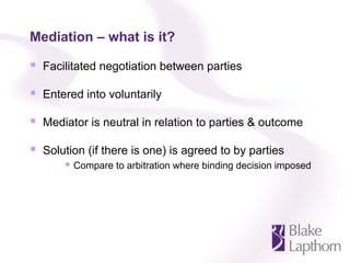 Mediation in planning slides | PDF