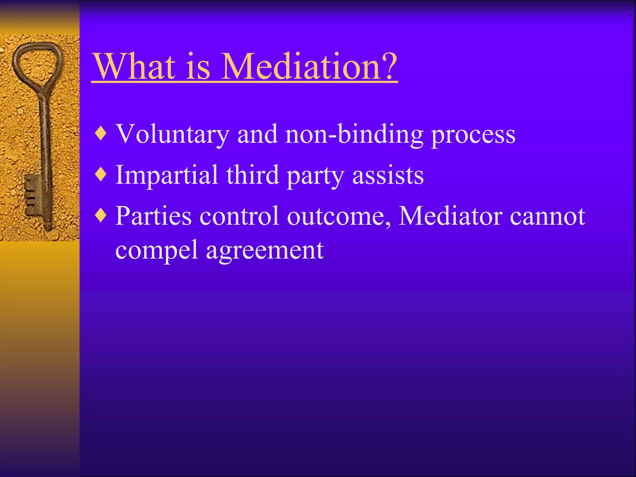 Mediation Of Commercial And Construction Disputes | PPT