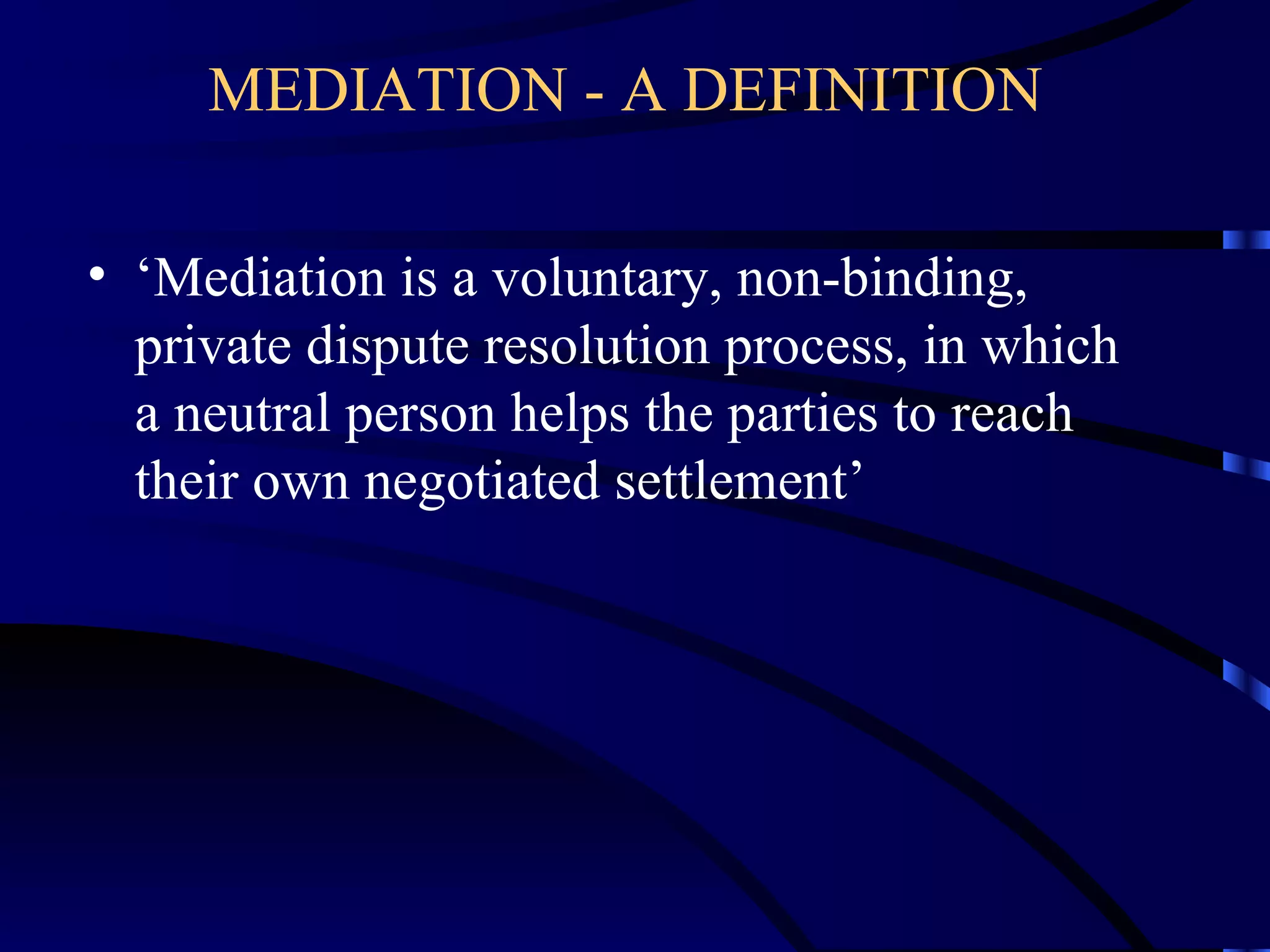 Mediation Presentation | PPT