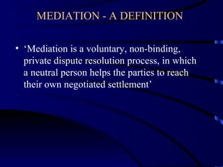 Mediation Presentation | PPT