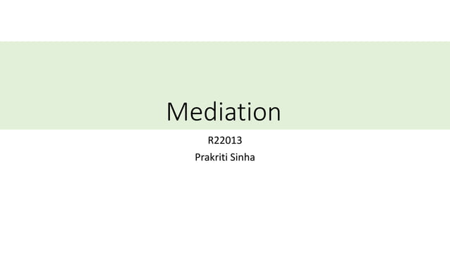 Mediation Analysis in research | PPTX