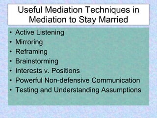 Mediation To Stay Married | PPS