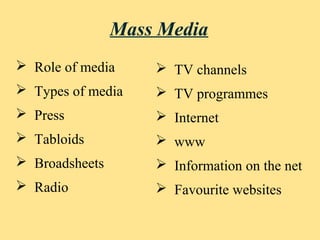 Media - press, radio, television | PPT
