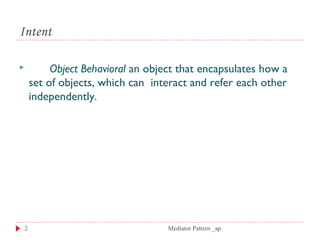 Mediator Pattern | PPT