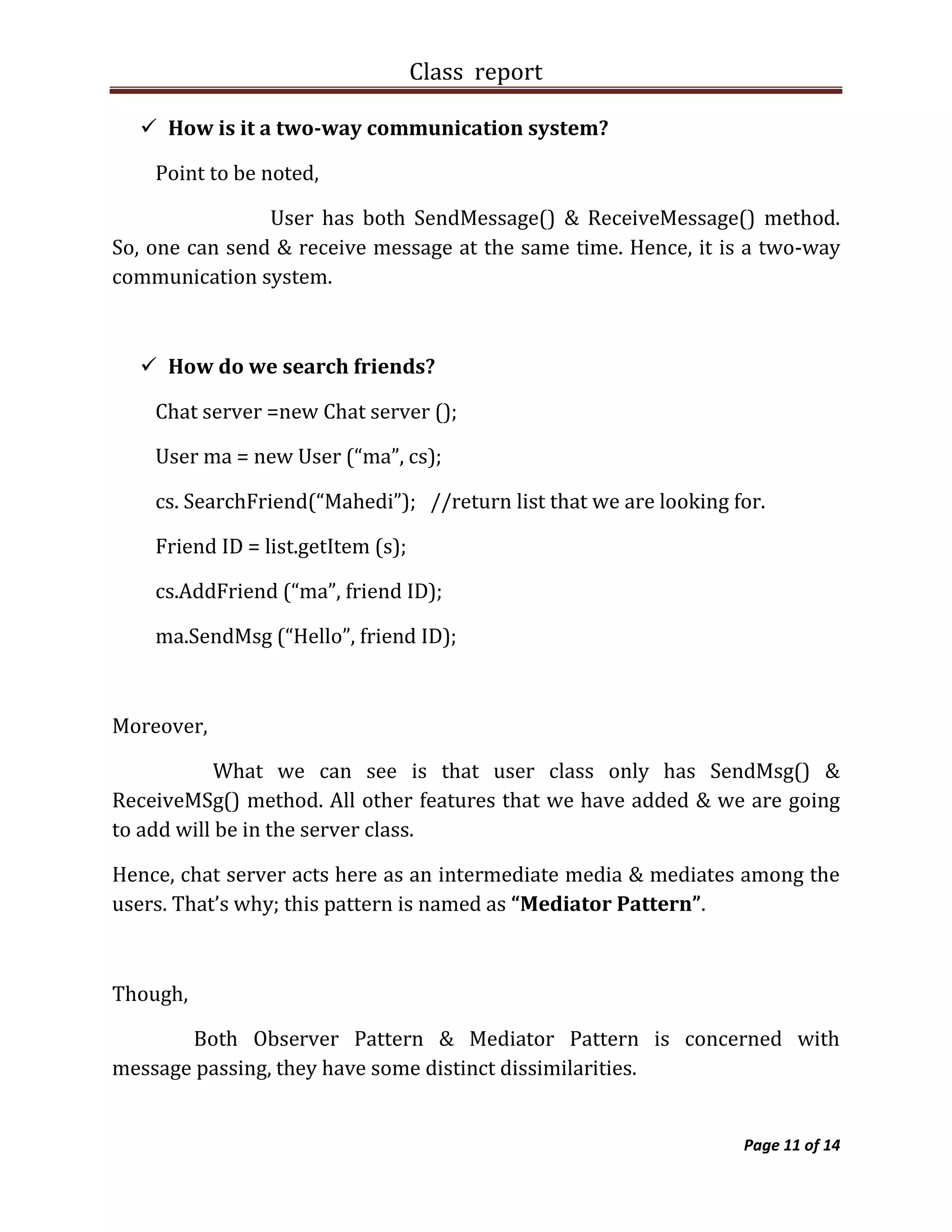 Mediator pattern | DOCX