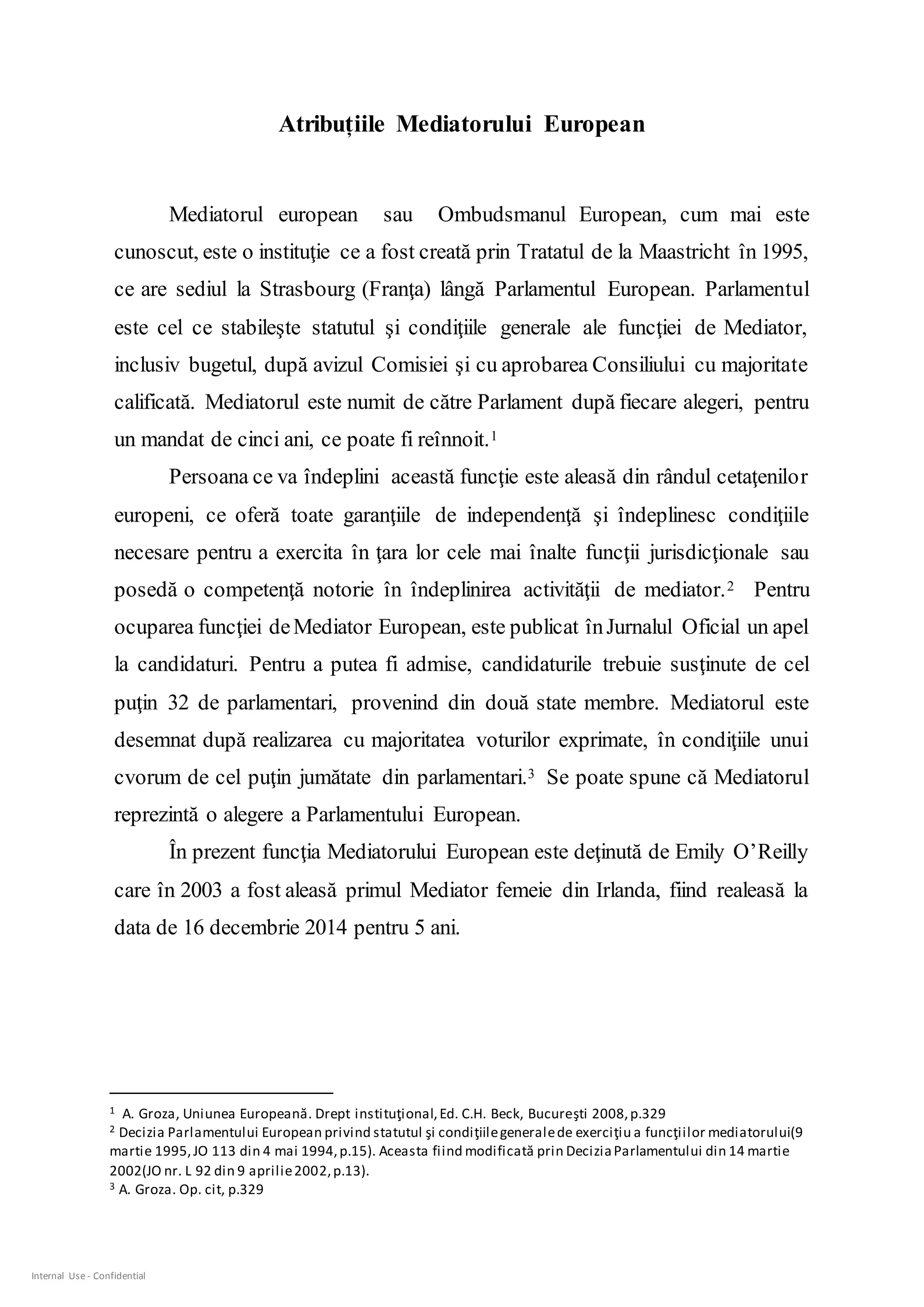 Mediatorul european | DOCX