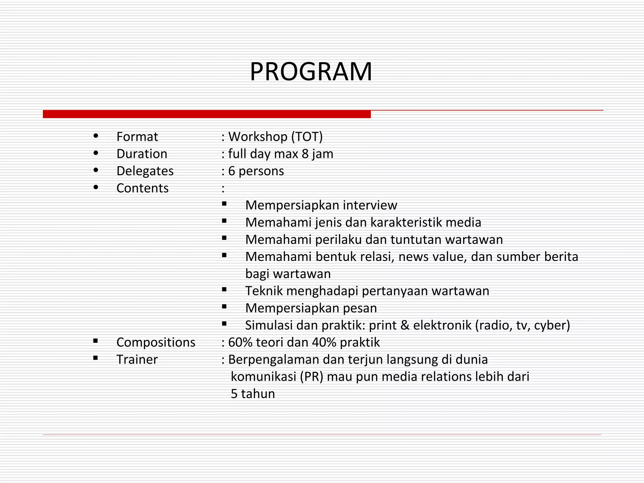 Media Training Module | PPT