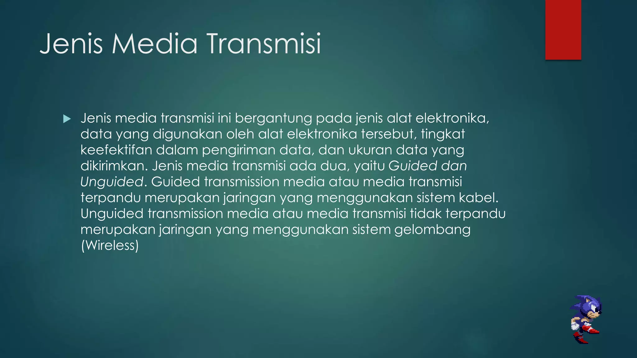 Media transmisi dan komunikasi data | PPTX
