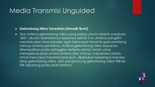 Media transmisi dan komunikasi data | PPTX