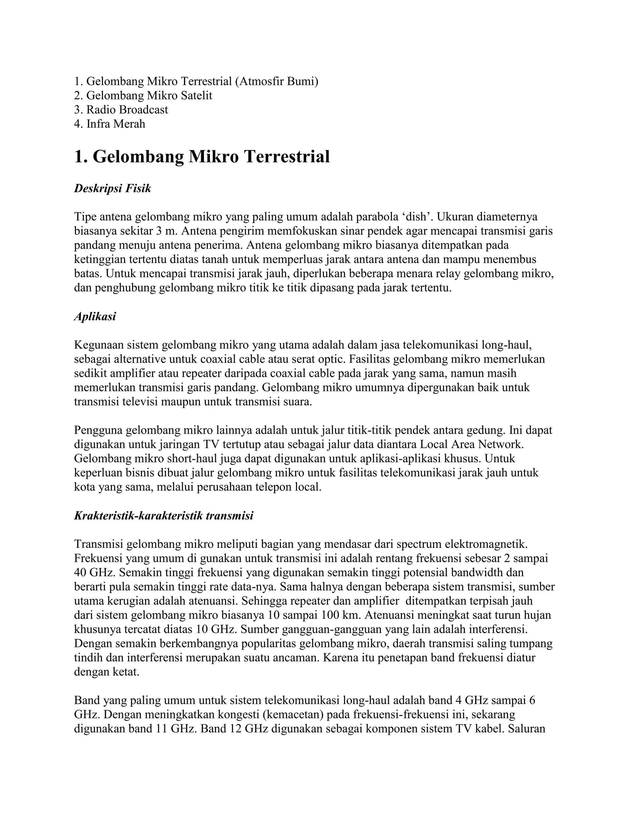 Media transmisi wireless | DOCX