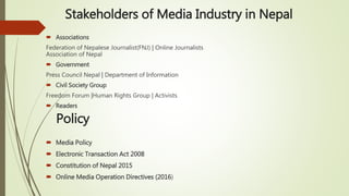 Media trends and experiences in nepal | PPTX