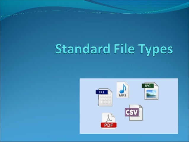 ISDD Standard File Formats