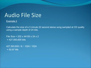 Sound & Video File Sizes | PPT