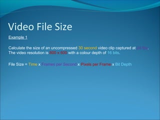 Sound & Video File Sizes | PPT