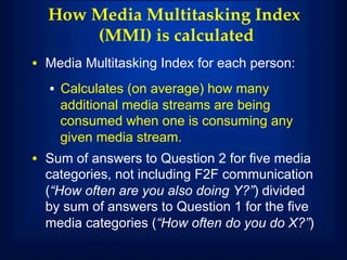 Media Use, Face-to-Face Communication, Media Multitasking and Social ...