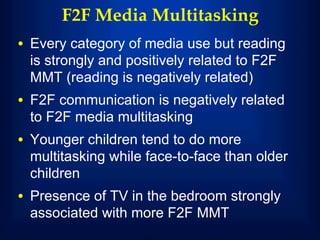 Media Use, Face-to-Face Communication, Media Multitasking and Social ...