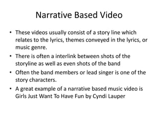 MUSIC VIDEO TYPES | PPT