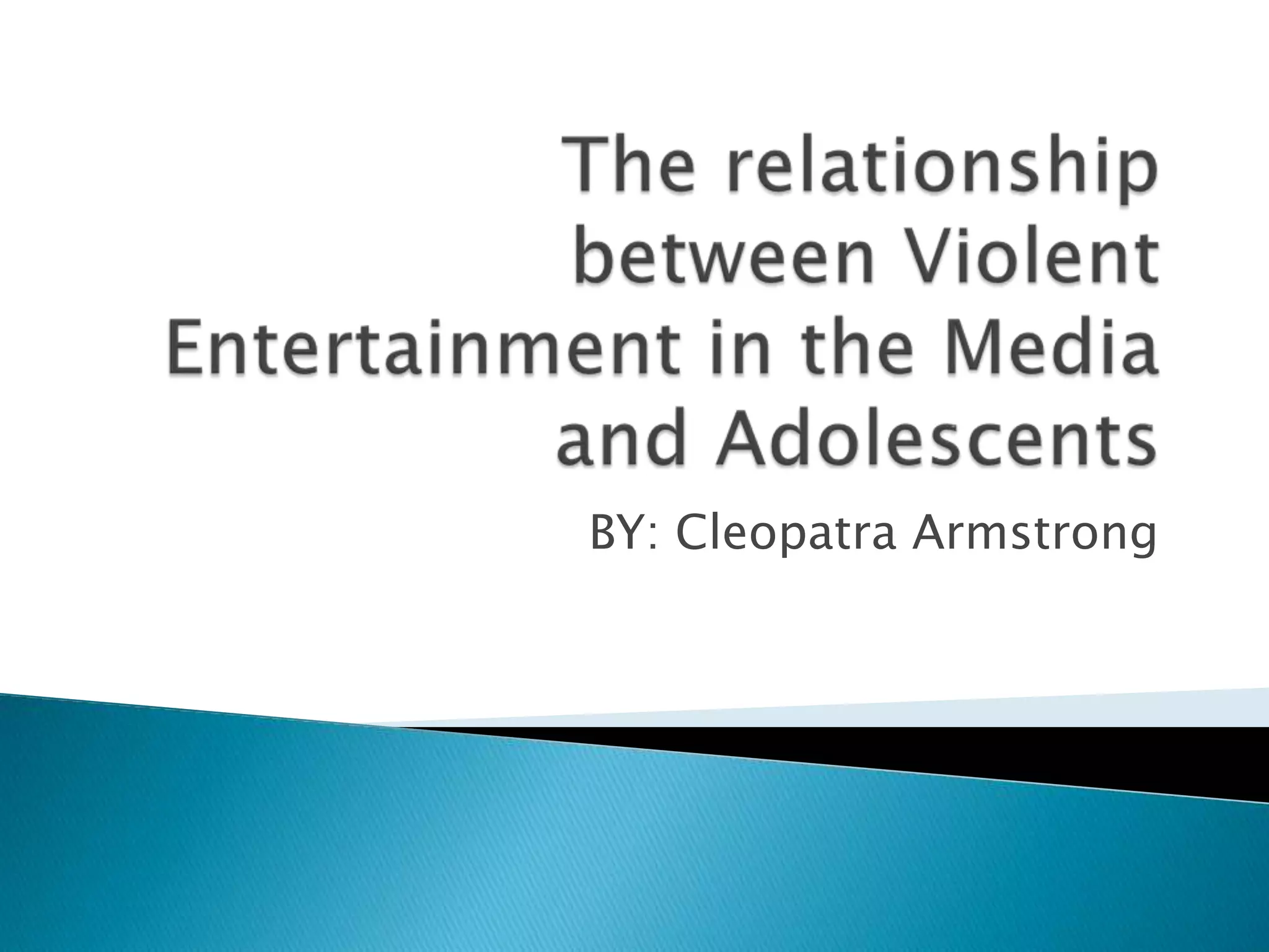 Media Violence And Aggression | PPTX