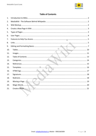 MediaWiki Quick Start Guide | PDF