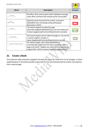 MediaWiki Quick Start Guide | PDF