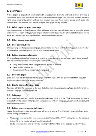 MediaWiki Quick Start Guide | PDF