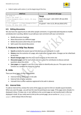 MediaWiki Quick Start Guide | PDF